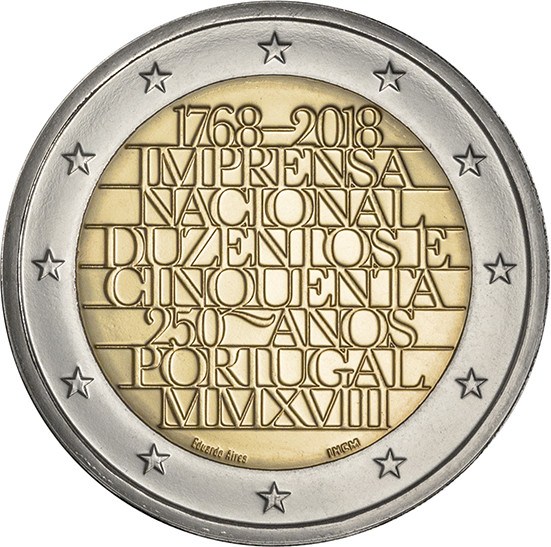 Portugal 2 Euro 2018 Imprensa Nacional Casa Da Moeda eur30798 